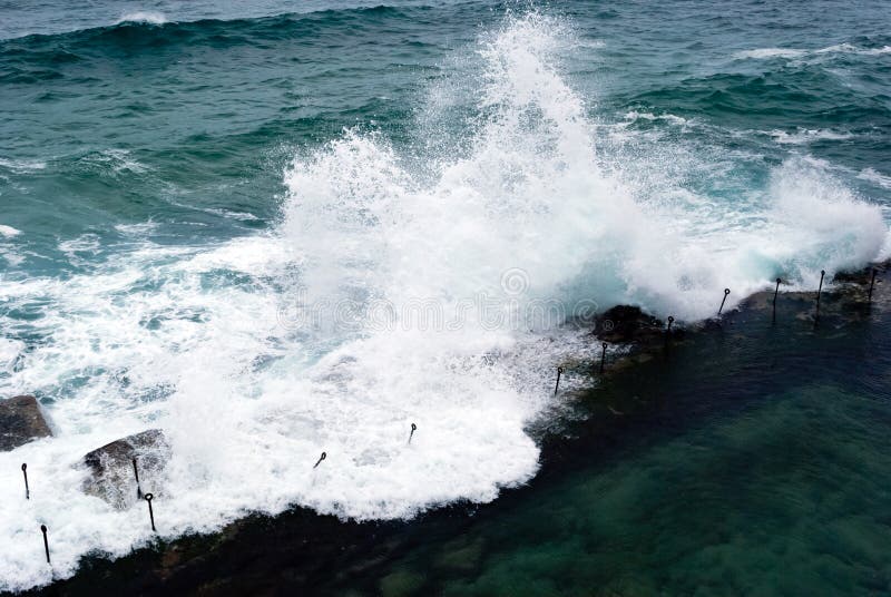 Powerful ocean waves stock image. Image of tornado, swim - 25912867