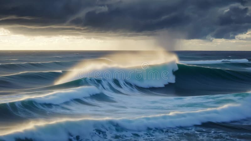 Dramatic Ocean Waves Under Stormy Skies Nature S Powerful Seascape for ...