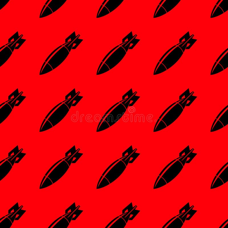 Seamless Pattern, Bomb. Air Bomb, Symbol of War, Bombardment or ...