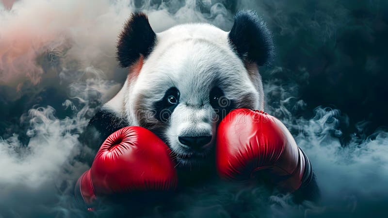 Powerful Panda Boxer Lands Decisive Blow in Dramatic Smoke Filled ...