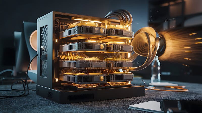 Powerful PC with Overclocked CPU and GPU, Stock Photo - Image of speed ...