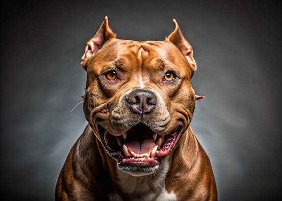 Powerful Pit Bull Side Profile a Study in Canine Strength and ...