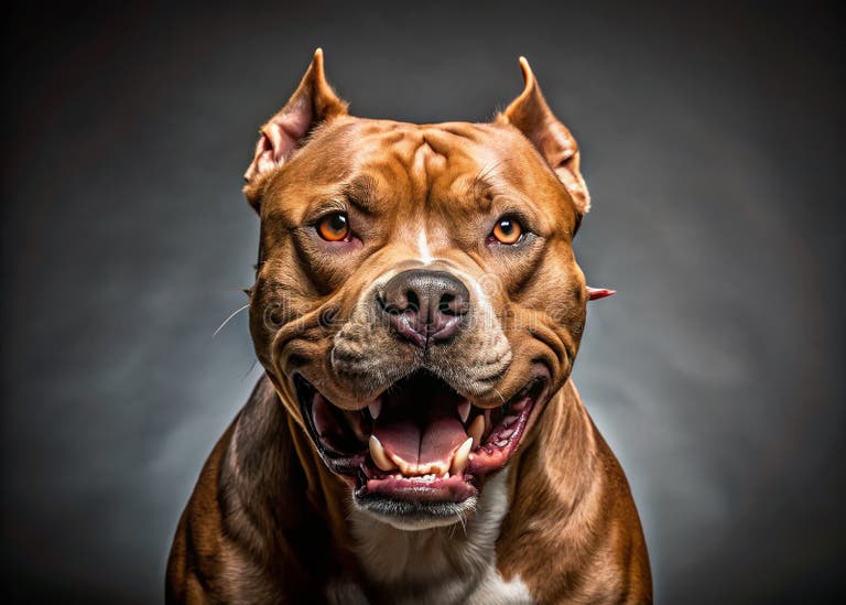 Powerful Pit Bull Side Profile a Study in Canine Strength and ...