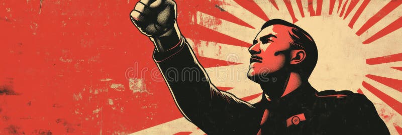 Powerful Political Statement in Vintage Propaganda Style Featuring Bold ...