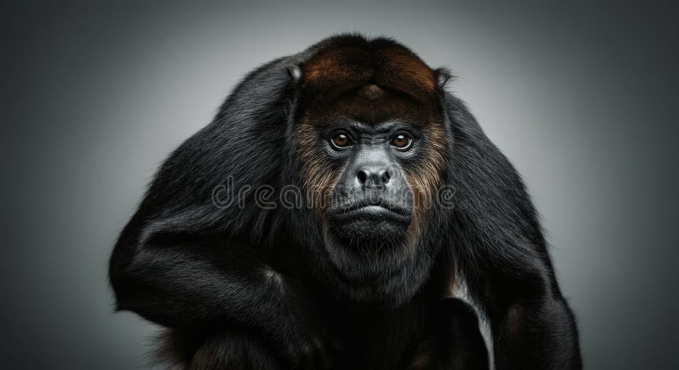 Powerful Portrait of Howler Monkey Capturing Intensity and Expression ...