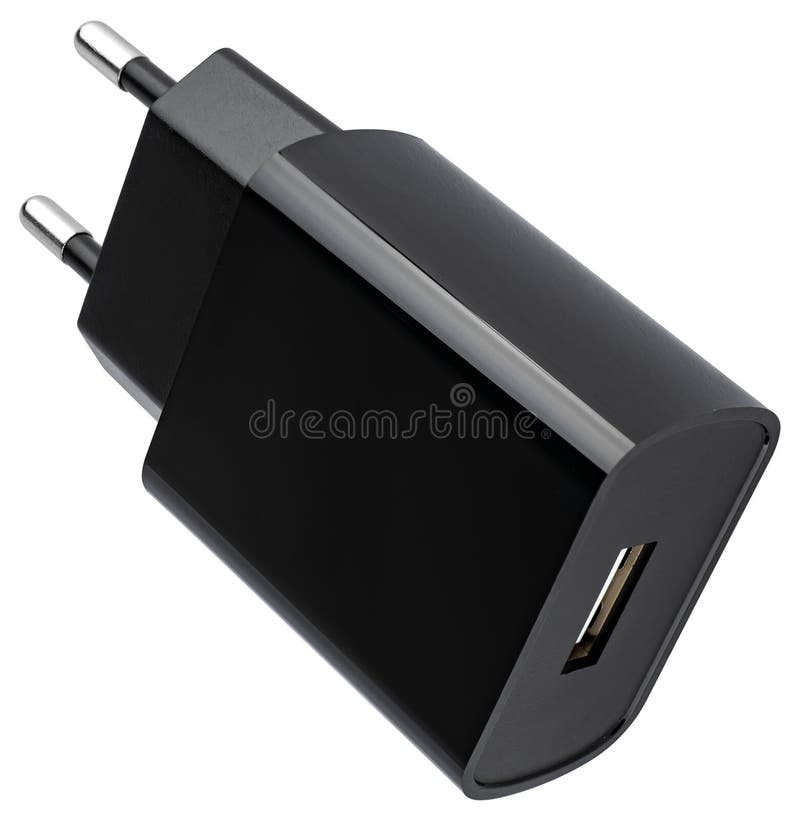 Powerful Power Adapter with Universal USB Connector, on White ...