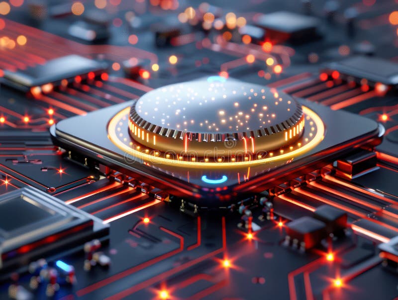 The Future of Technology a Powerful Processor Illuminates the Path ...