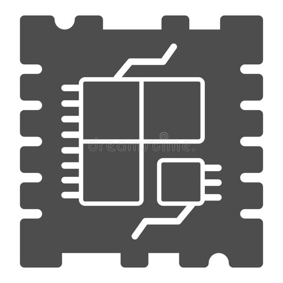 Powerful Processor with Low Energy Core Solid Icon, Neural Dataset ...