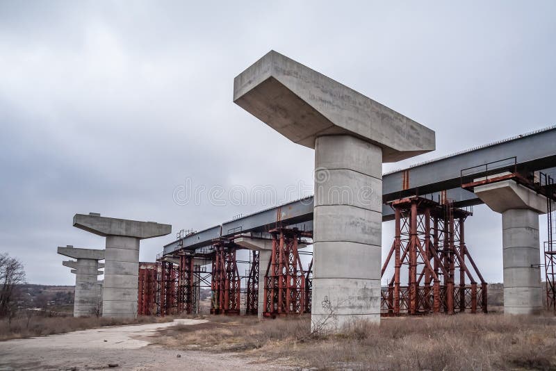 Powerful pylons support stock image. Image of metal - 252217783