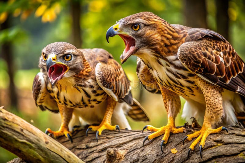 Powerful Raptors on the Hunt: Razor-Sharp Claws and Alert Beaks Grip ...