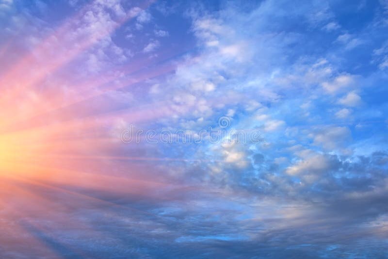 Powerful Sun Rays Cutting through the Mist on a Road, in the Midst of ...