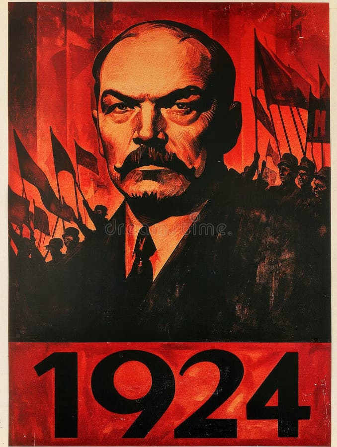 Historic Portrayal of a Leader in a Political Artwork from 1924 Stock ...