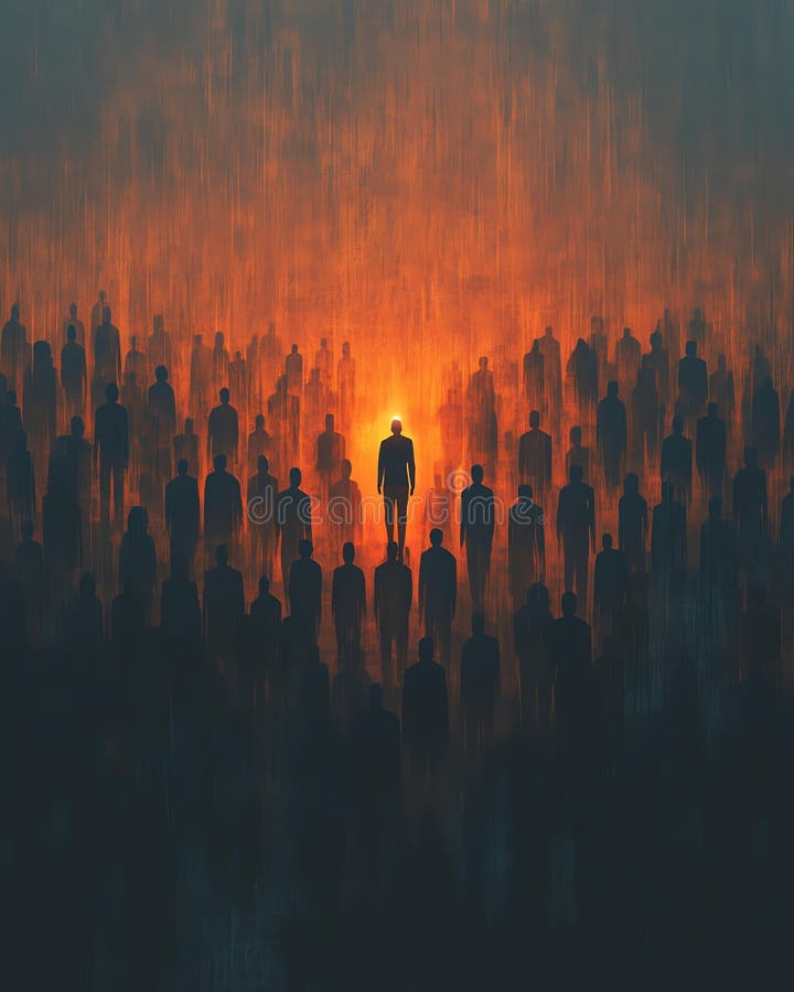 A Powerful Representation of Solitude Amid a Crowd, Evoking Deep ...