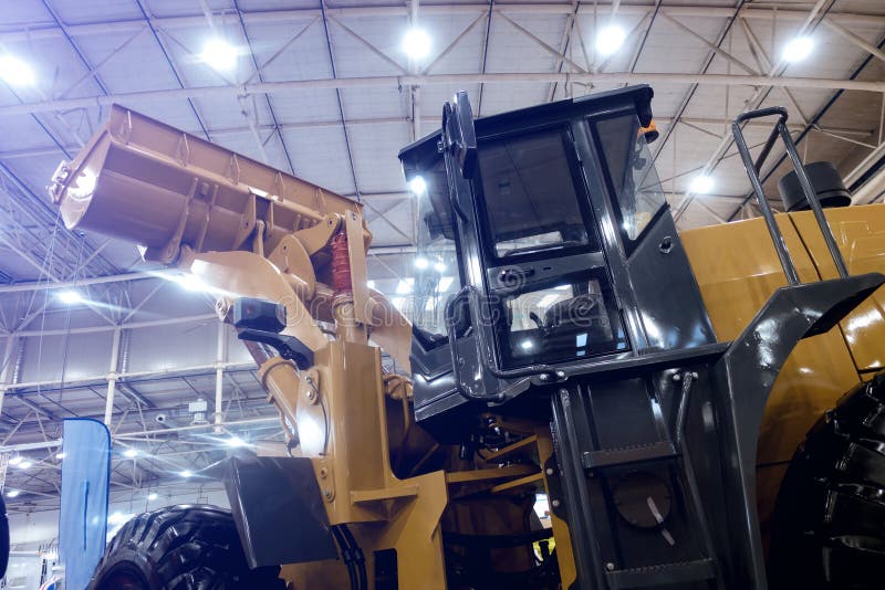 Powerful Road Construction Equipment with a Bucket Stock Image - Image ...