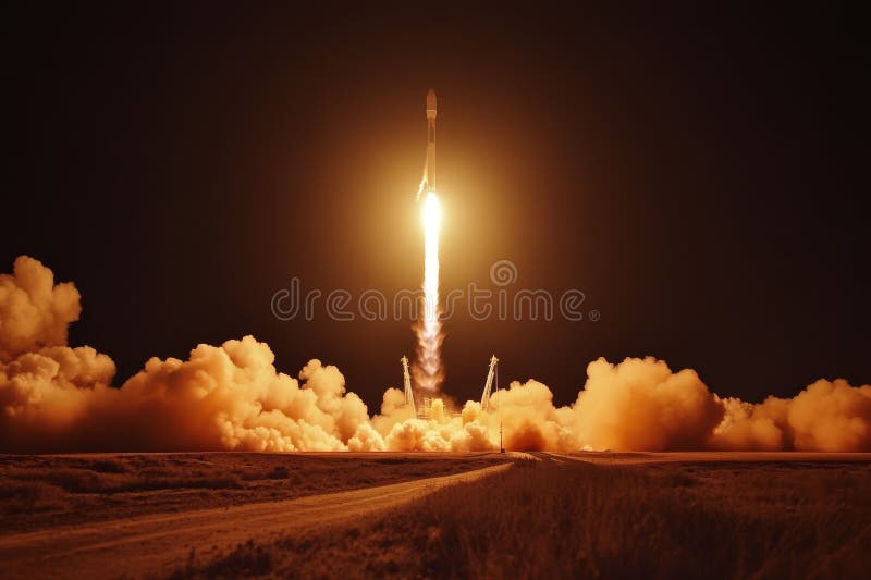 Powerful Rocket Launch Pierces Night Sky in a Spectacular Display of ...
