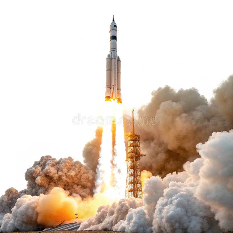 Powerful rocket launch stock photo. Image of science - 363655860