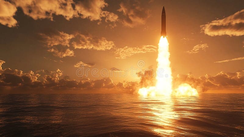 Rocket Launch Over Ocean Powerful Ascent Stock Photos - Free & Royalty ...