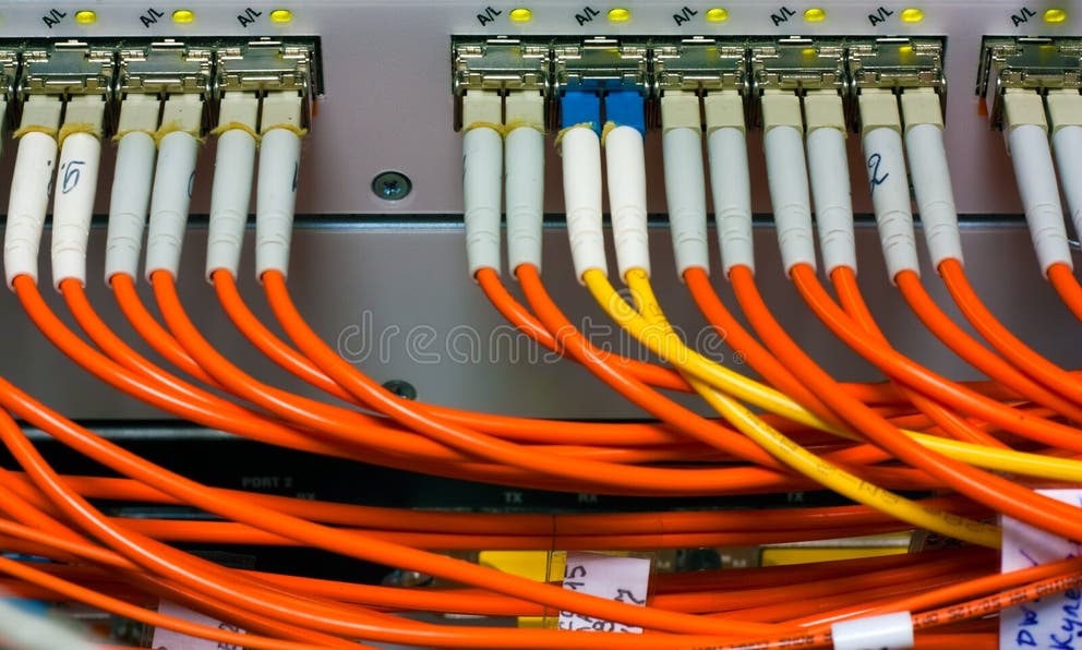 Powerful Router with 1G Line Cards Stock Image - Image of data, line ...