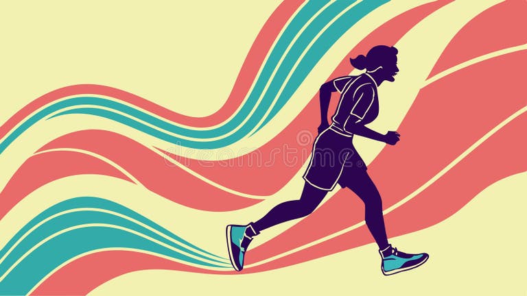Powerful Runner with Dynamic Lightning and Swirls, Vector Design ...