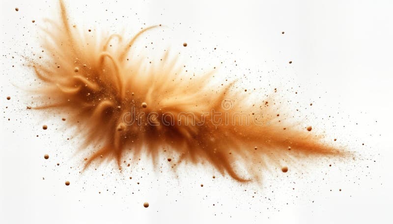 Powerful Sand Explosion Bursts, Spreads Across Transparent Background ...