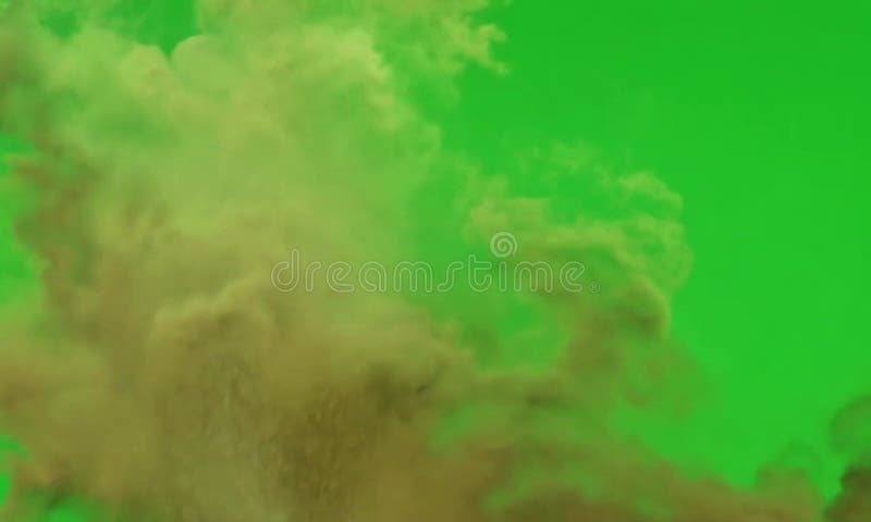 Powerful Sand Explosion on Green Screen Background, Dramatic Sand and ...