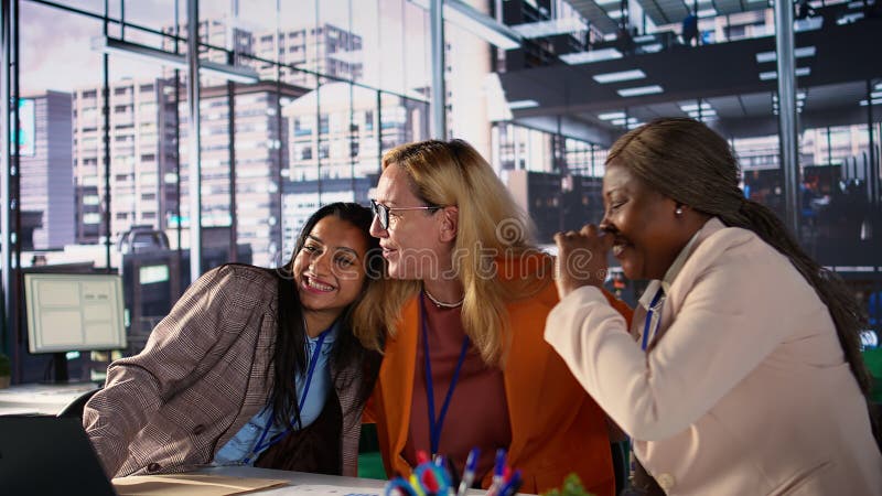 Powerful Satisfied Entrepreneurs Hugging and Congratulating Each Other ...
