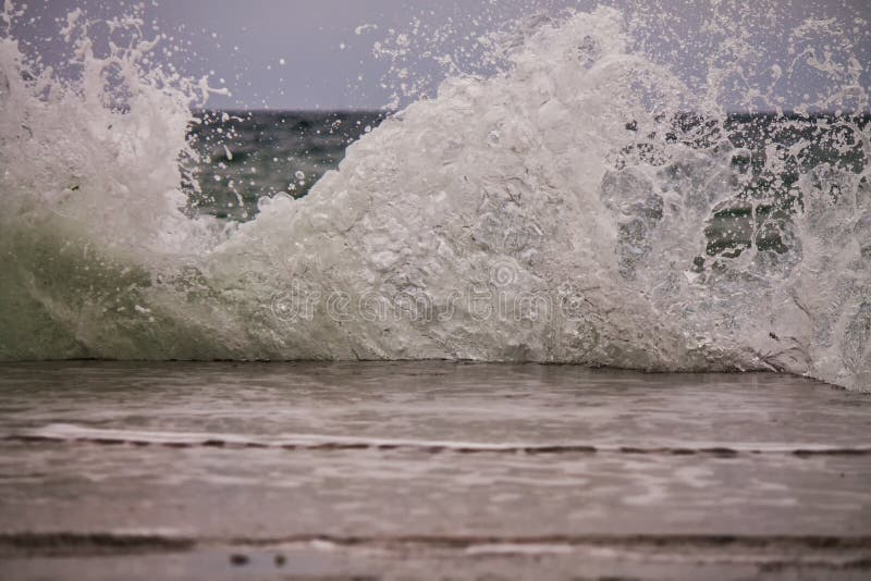 Powerful sea splash wave stock photo. Image of nature - 78748678