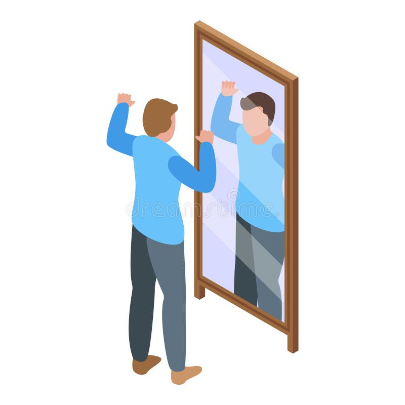 Powerful Self Esteem Icon, Isometric Style Stock Vector - Illustration ...