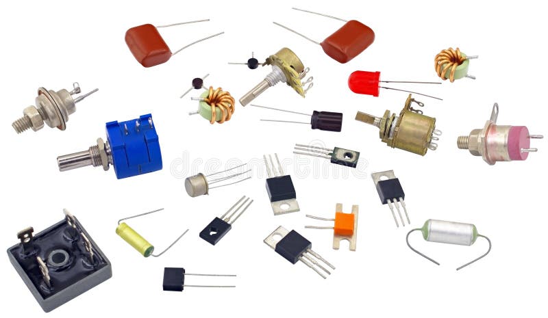 Radio components on white stock photo. Image of electric - 270237194