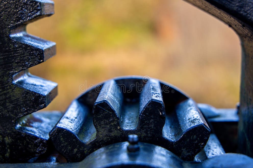 A Powerful Set of Cogs that Open and Shut a Canal Gate Stock Photo ...