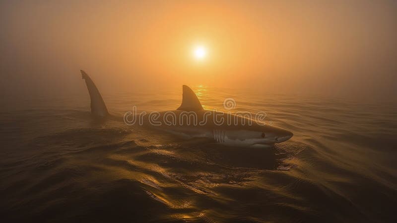 Powerful Shark Emerging from Dark Waters Creates Striking Visual at ...