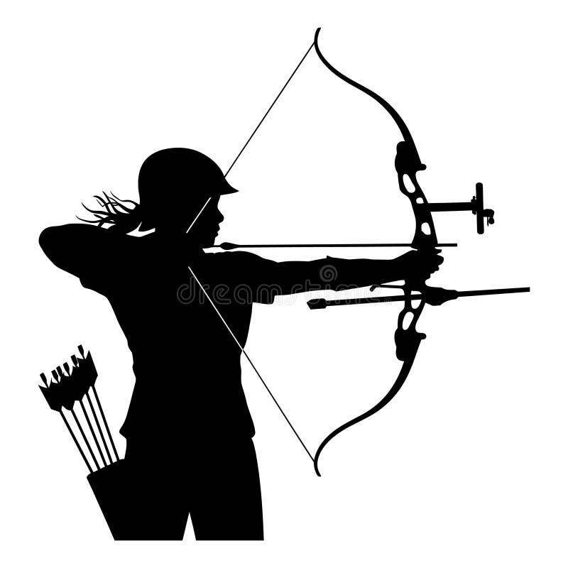 Paralympic Archery Silhouette Stock Illustration - Illustration of ...