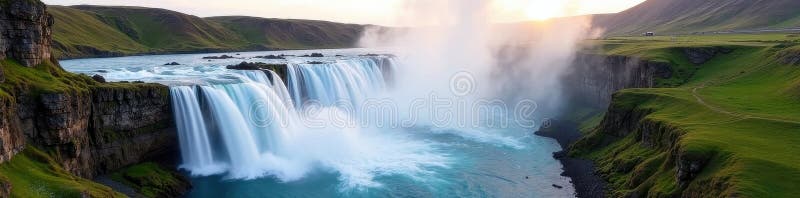 Powerful Skogafoss Cascade, Iceland S South Coast , Impressive, Scene ...
