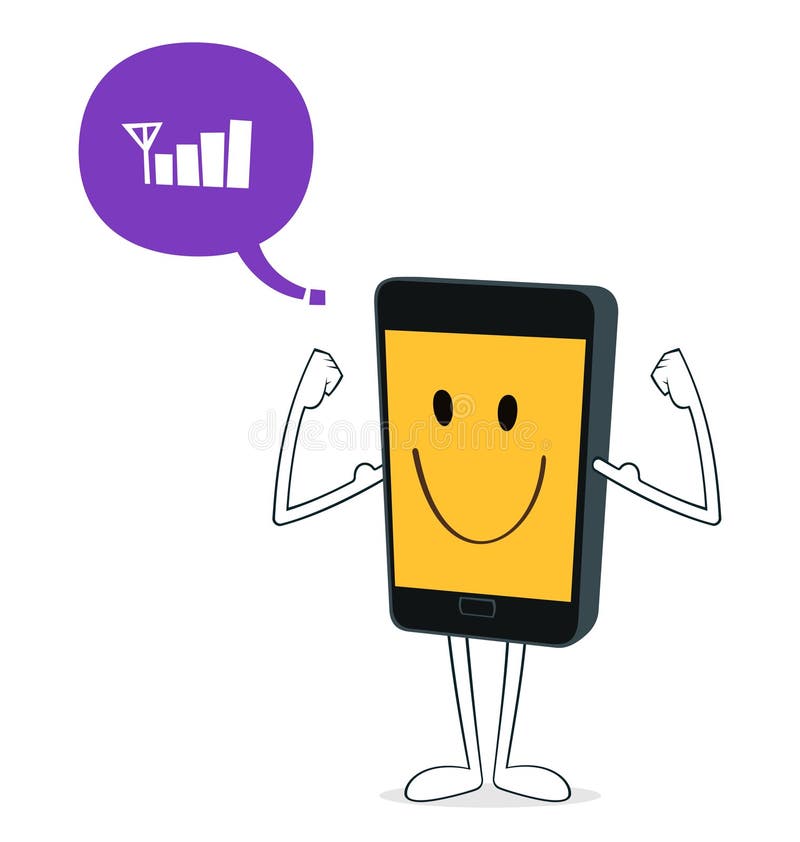 Powerful smartphone stock vector. Illustration of expression - 75440889