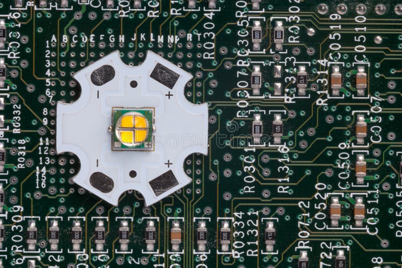 Powerful Smd LED on Aluminum Star Circuit Stock Photo - Image of ...