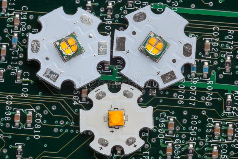 Powerful Smd LED on Aluminum Star Circuit Stock Image - Image of ...