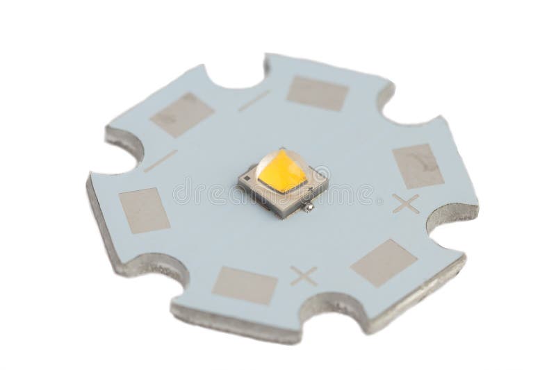 Powerful Smd LED on Aluminum Star Circuit Stock Image - Image of energy ...