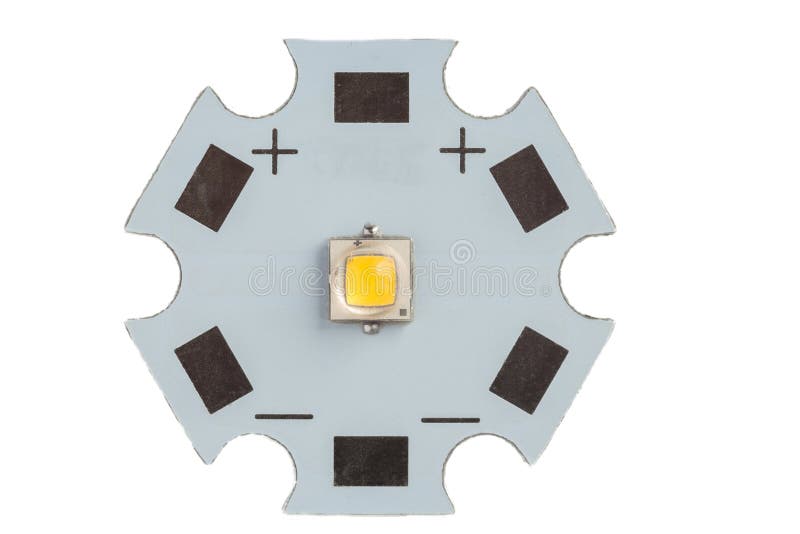 Powerful Smd LED on Aluminum Star Circuit Stock Image - Image of light ...