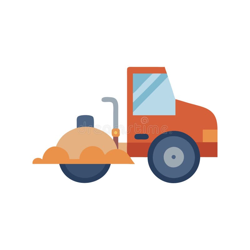 Powerful Soil Compactor Icon for Site Work Stock Illustration ...