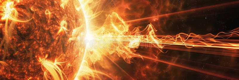 Powerful Solar Flare and Plasma Burst from the Sun S Surface. Dynamic ...