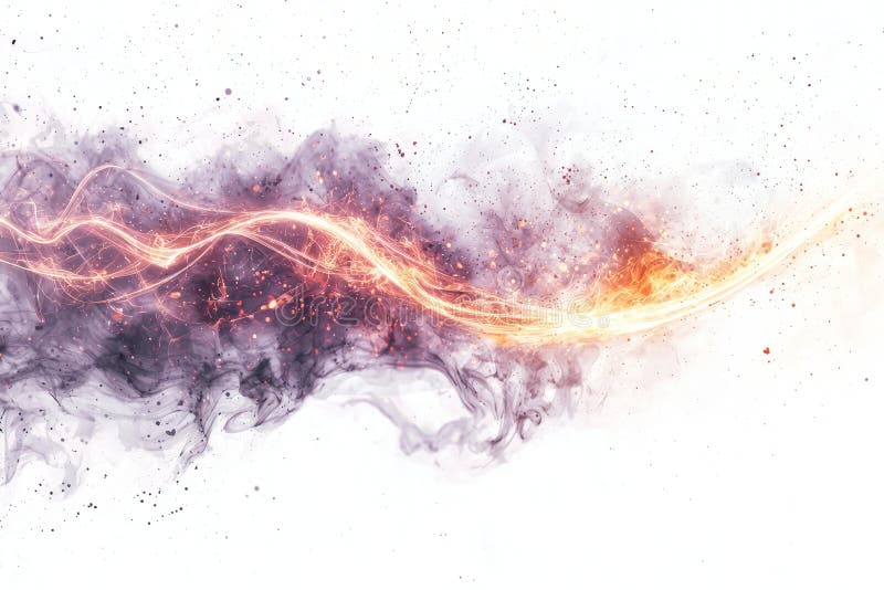 Powerful Spellcasting Burst with Glowing Trails of Magic Energy, White ...