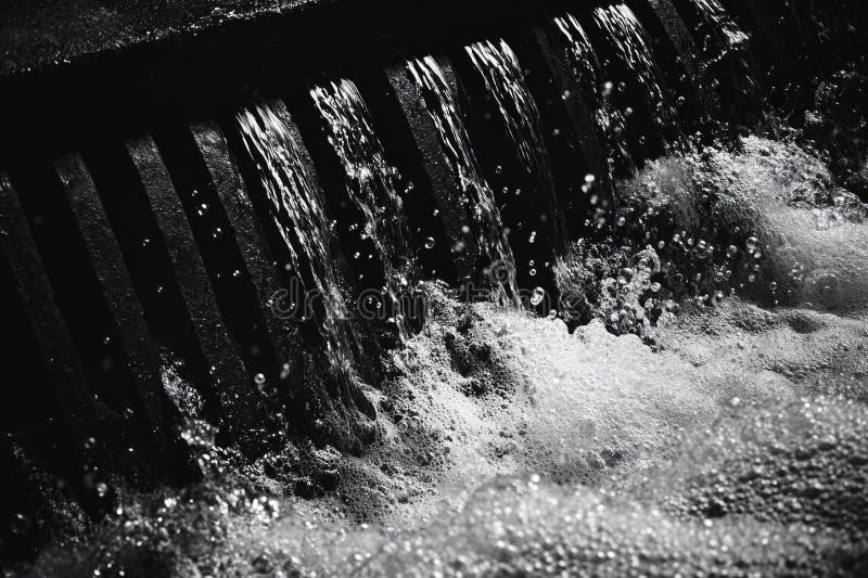 Powerful Splashing Waterfall Stock Image - Image of wilderness, energy ...