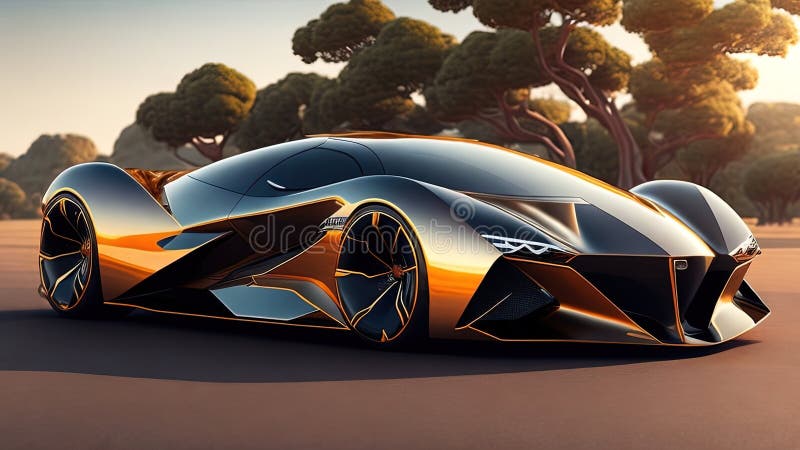 Powerful Sports Car a Super Vehicle. Ai Generated Stock Illustration ...