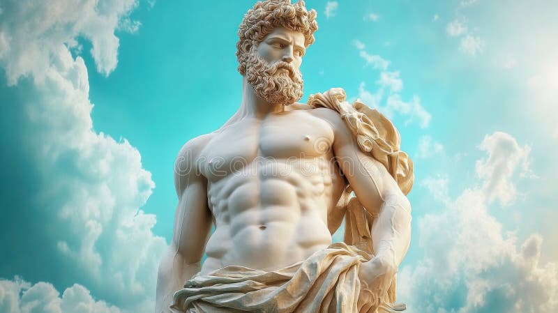 Powerful Statue of a Determined Figure, Embodying Strength, Confidence ...