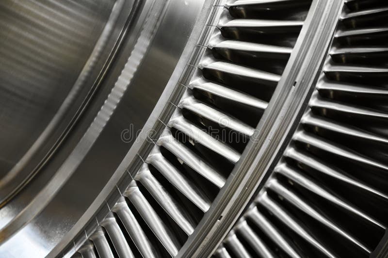 A Powerful Steam Turbine Rotor is Installed in the Lodgment of the ...