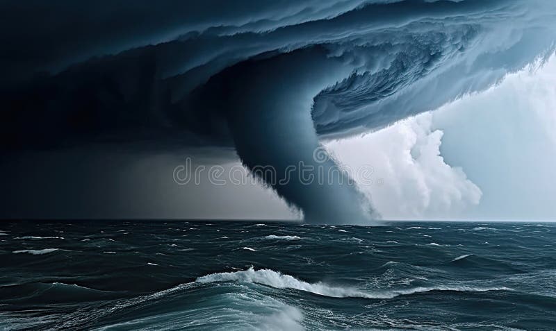 Powerful Storms Generate Huge Oceanic Surges. Creating Using Generative ...