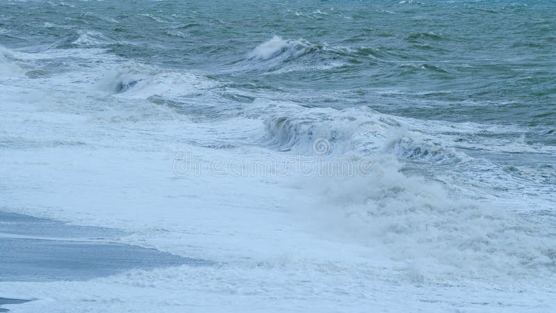 Powerful Stormy Sea Waves. Climate Change Effect on the Weather Crating ...