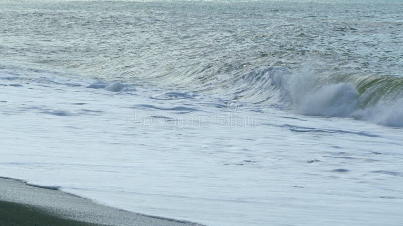 Powerful Stormy Sea Waves. Large Heavy Wave Breaking. Big Splash Sea ...