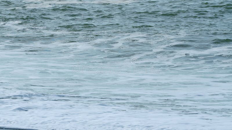 Powerful Stormy Sea Waves. Large Heavy Wave Breaking. Big Splash Sea ...