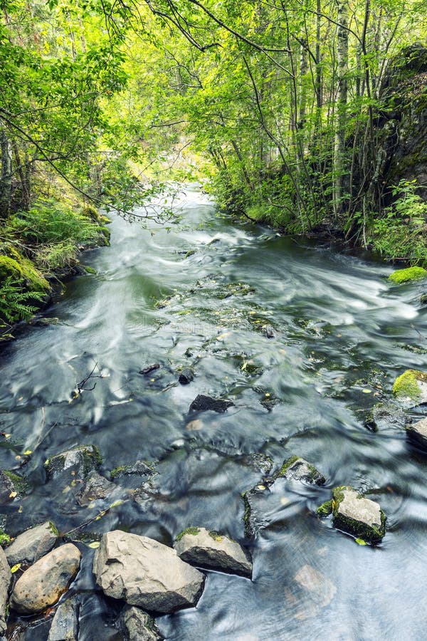 A Powerful Stream of Water among the Stones Stock Image - Image of ...